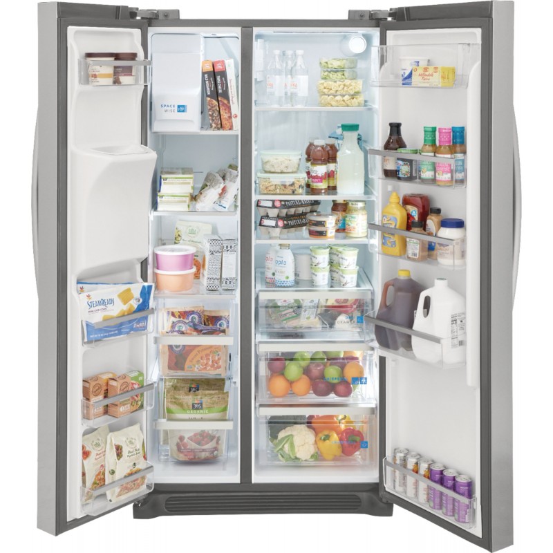 22.2 Cu. Ft. Counter-Depth Side-by-Side Refrigerator Free-Standing ...