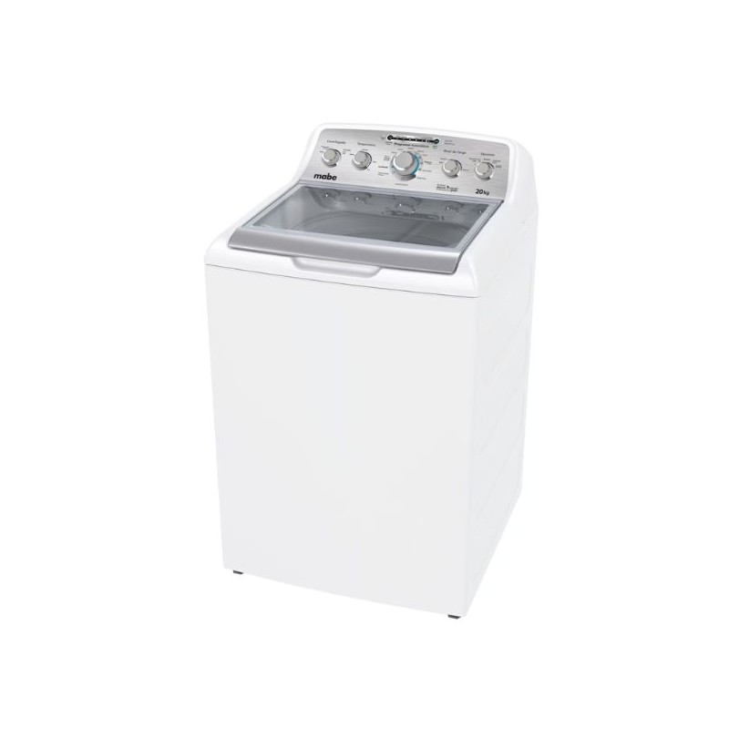 Lavadora Automática, Mabe, 20 kilos, Blanco, Agitador, 6 niveles de ...