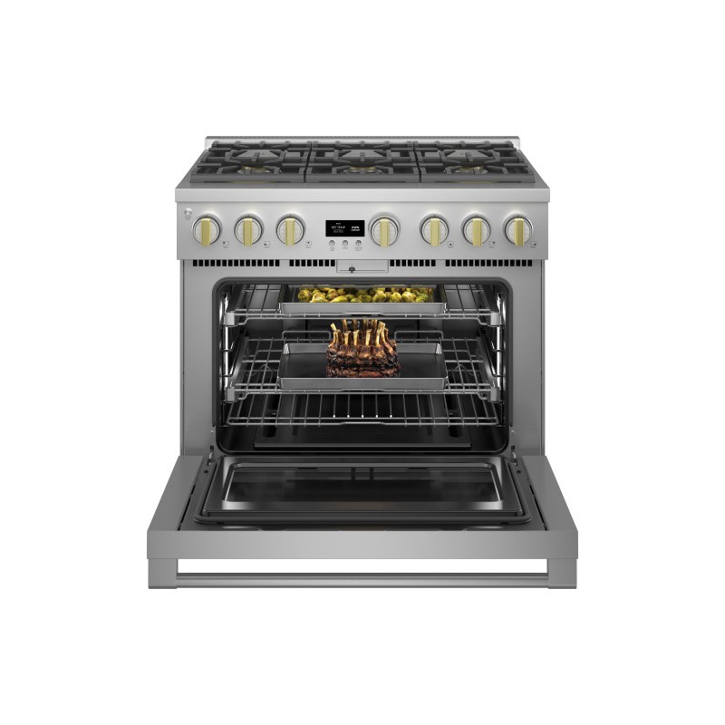 Cocina Ge Monogram A Gas 36" 6Q Acero Inoxidable