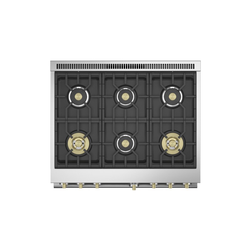 Cocina Ge Monogram Dual Fuel 36" 6Q Acero Inoxidable