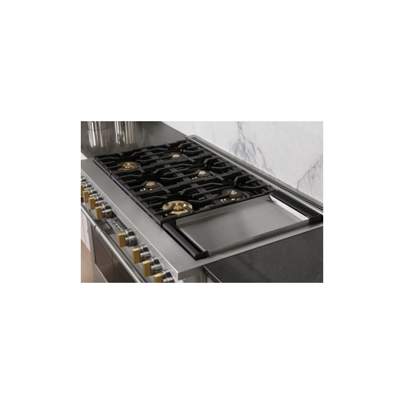 Cocina Ge Monogram Dual Fuel 48" 6Q + Plancha Doble Horno Acero Inoxidable